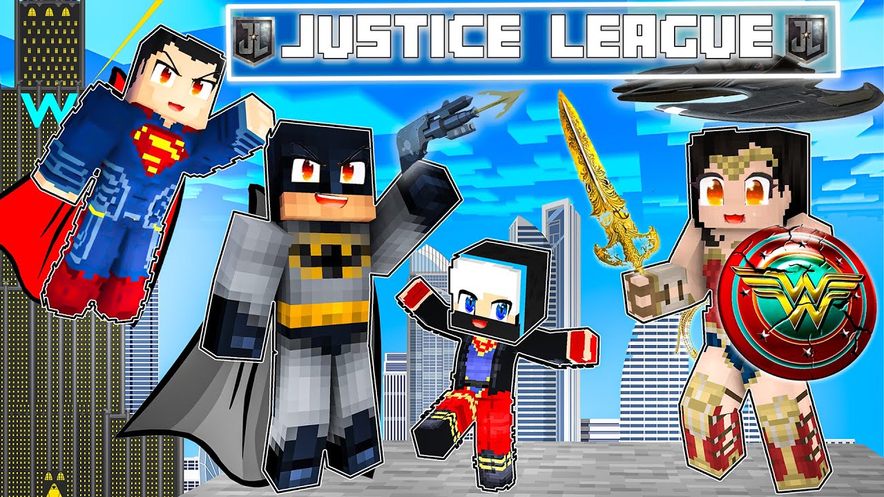 Having A JUSTICE LEAGUE FAMILY In Minecraft (Hindi) - Minecraft videos
