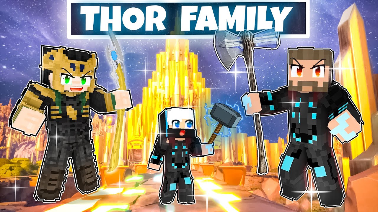 Having A THOR FAMILY In Minecraft (Hindi) - Minecraft videos