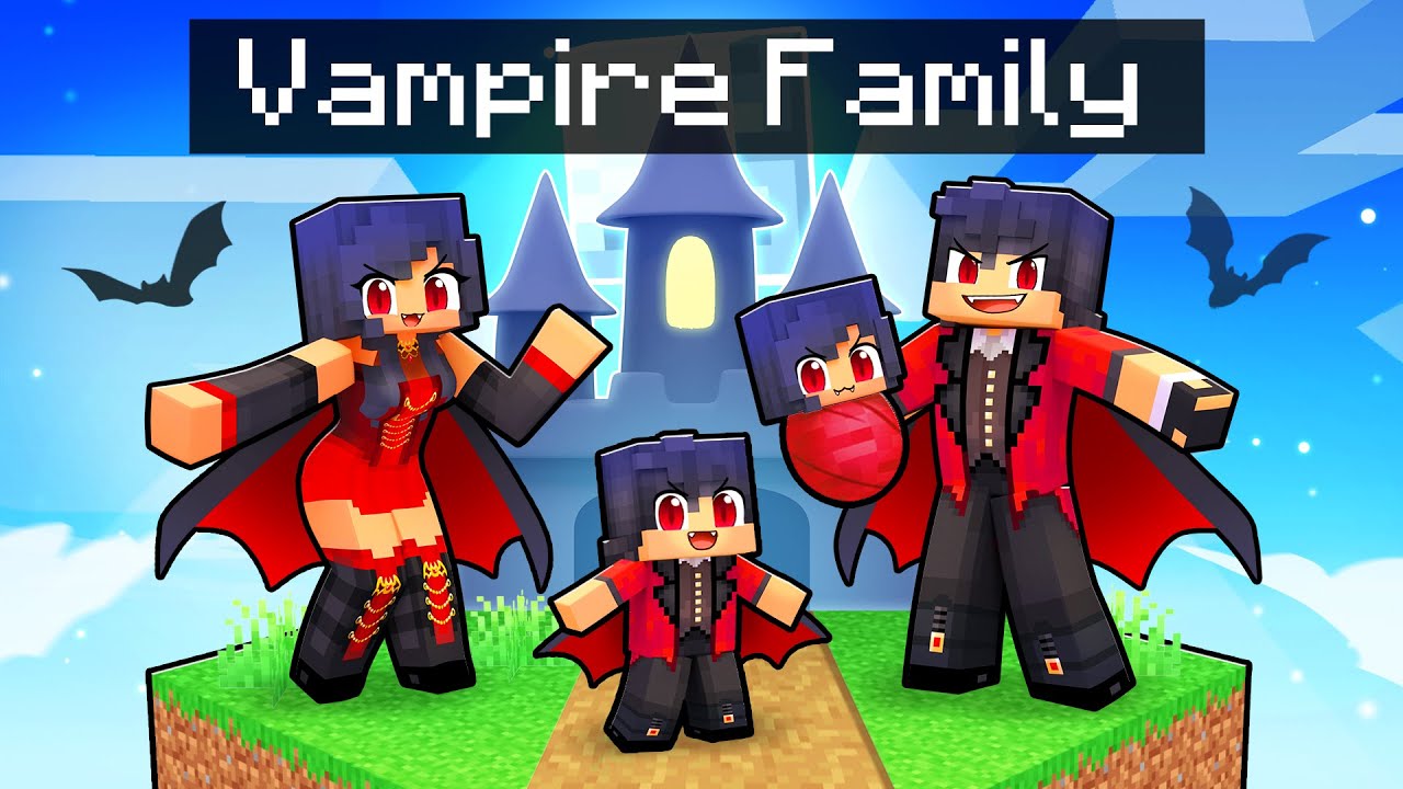 Having a VAMPIRE FAMILY in Minecraft! - Minecraft videos