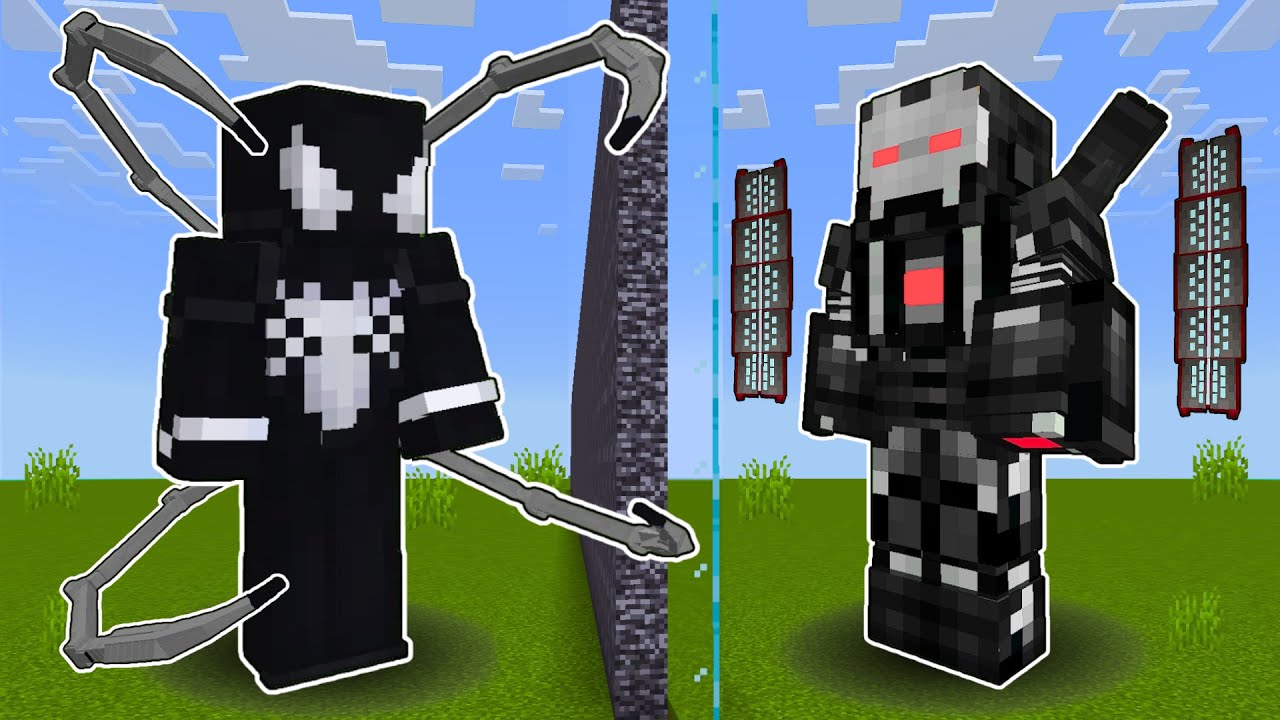 I Cheated in a BLACK SPIDERMAN ROBOT Mob Battle || Minecraft PE ...