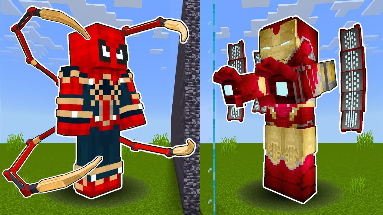 I Cheated in a MEGA SPIDERMAN ROBOT Mob Battle || Minecraft PE ...