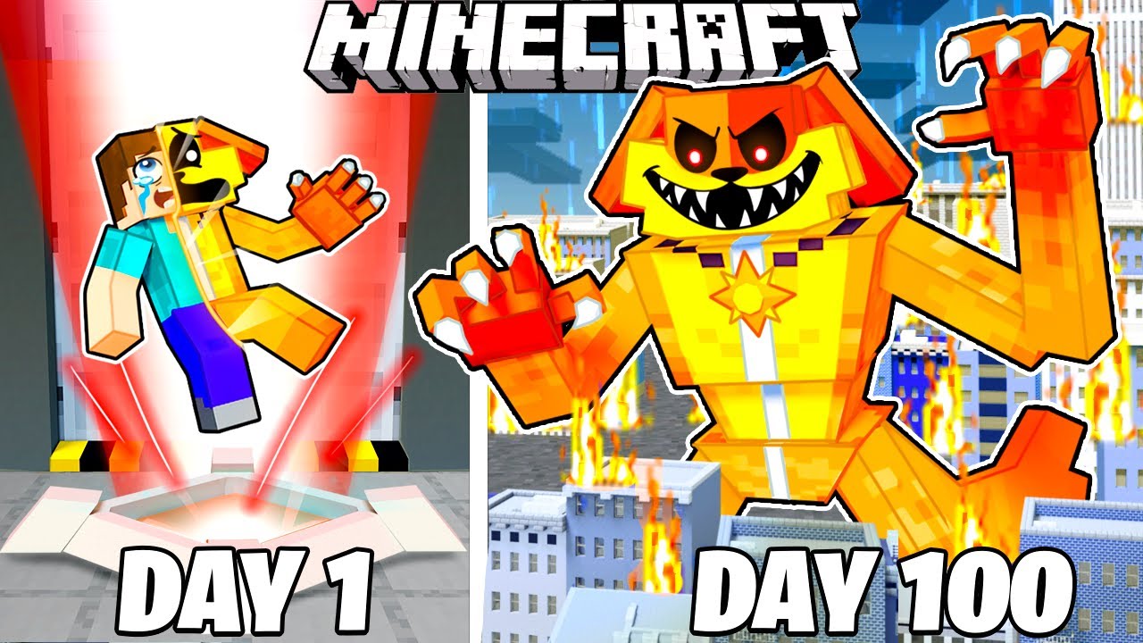 I Survived 100 Days as DOGDAY in HARDCORE Minecraft! - Minecraft videos