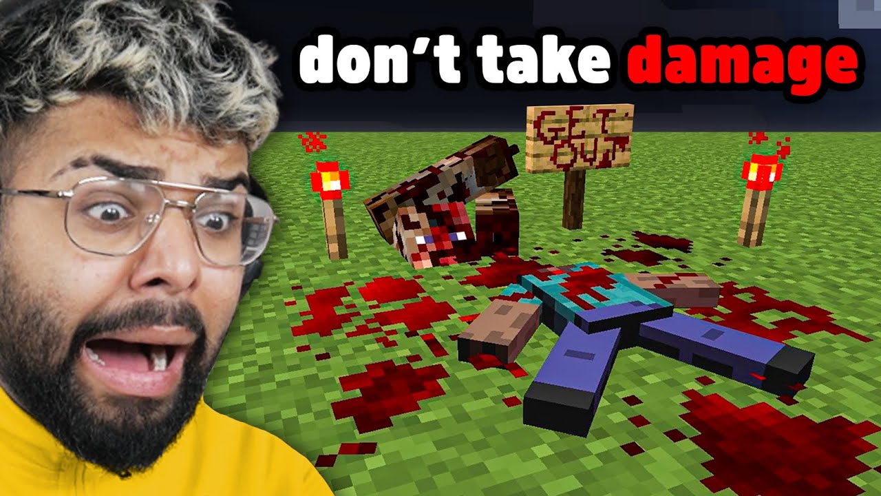 If I Take Damage, Minecraft Gets More SCARY - Minecraft videos