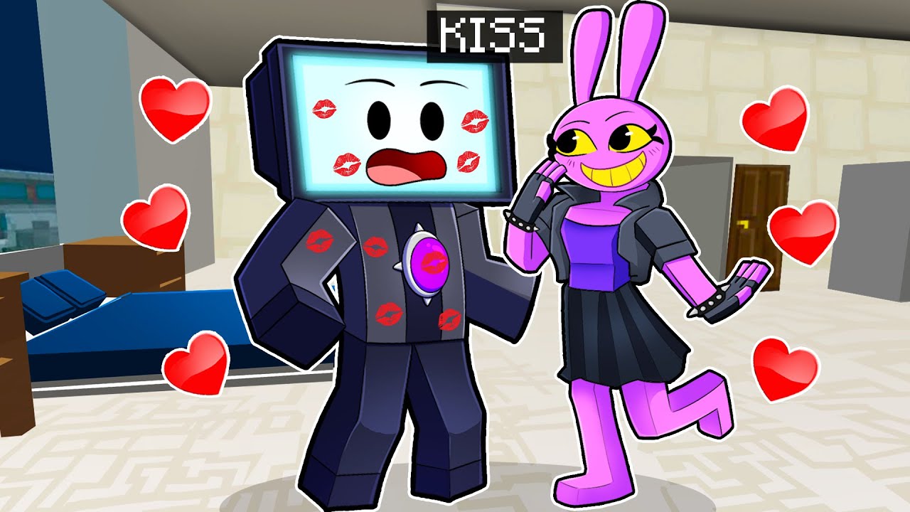 JAX SISTER KISS TV Man in Minecraft (New Boyfriend) - Minecraft videos