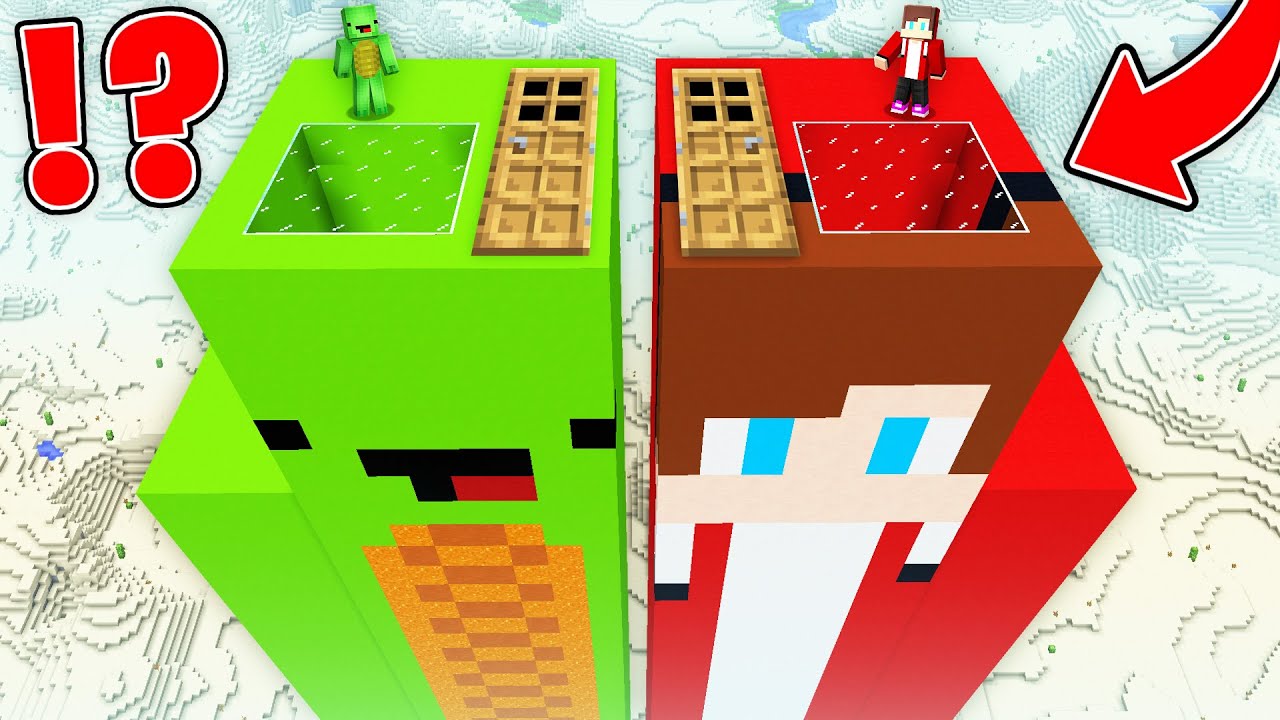 JJ And Mikey found SUPER LONG MOB HOUSE INSIDE JJ VS Mikey in Minecraft ...