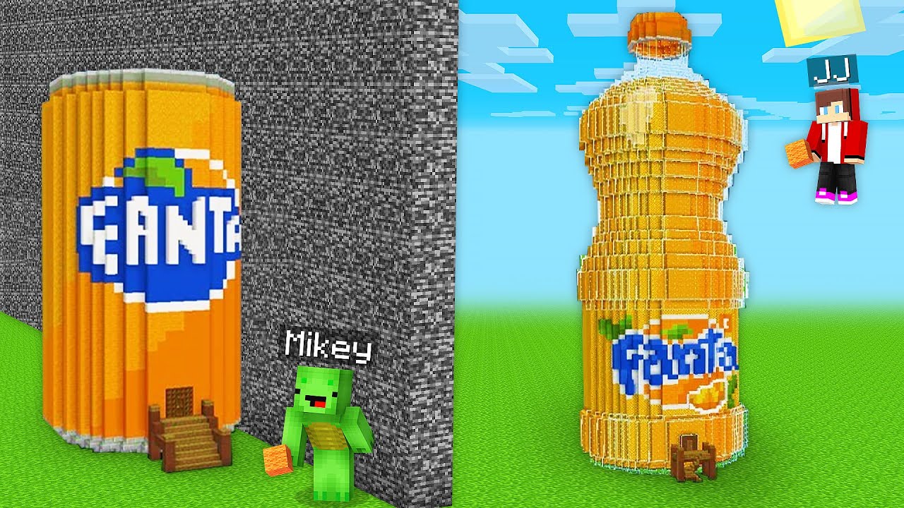 JJ and Mikey CHEATED with FANTA SODA Build Battle- Maizen Parody Video ...