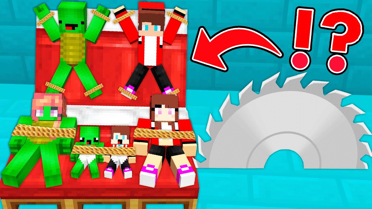 JJ and Mikey FAMILY HUNGER GAMES in Minecraft BATTLE Challenge Maizen ...
