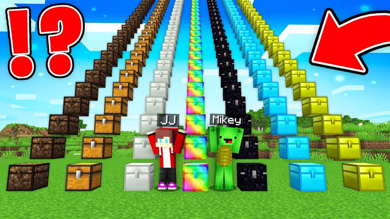 JJ and Mikey Found THE LONGEST CHEST STAIRS : LAVA vs WATER vs PORTAL in Minecraft Maizen ...