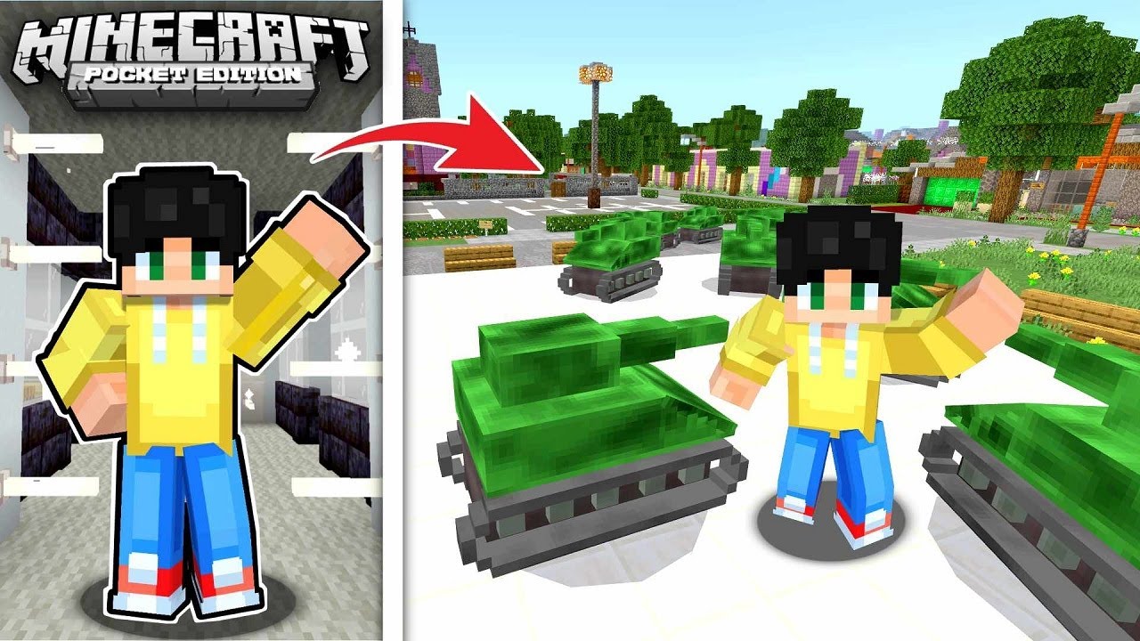 LARUAN na REALISTIC TOY TANK sa Minecraft PE - Minecraft videos