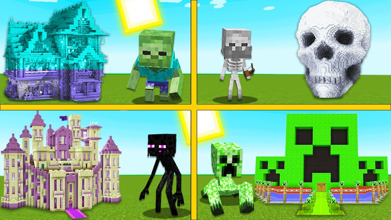 MUTANT CHILDREN MOBS MOVED INTO HOUSES MINECRAFT ZOMBIE CREEPER ...