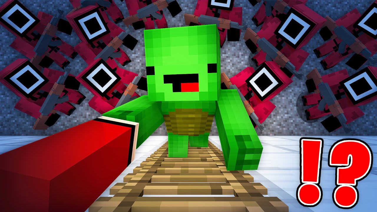 Mikey & JJ ESCAPE from the SQUID GAME WORLD in Minecraft - Maizen ...