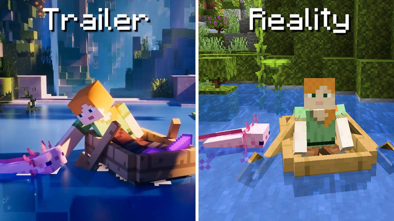 Minecraft 1.18 : Trailer vs Reality - Minecraft videos