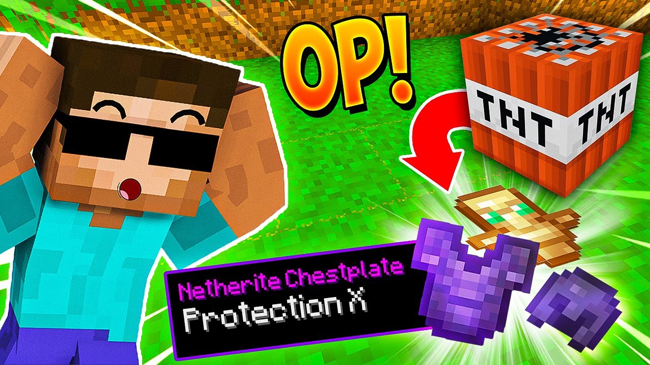 Minecraft, But TNT Gives OP ITEMS... - Minecraft videos