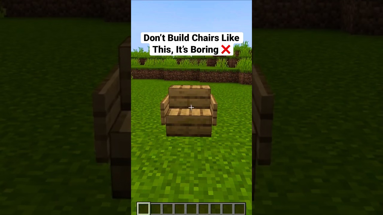 Minecraft How to Build Better Chairs #shorts - Minecraft videos