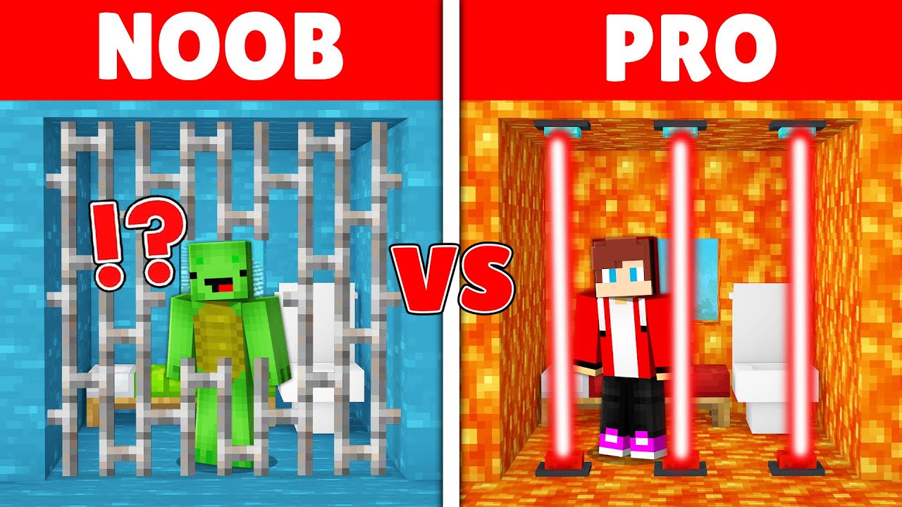 Minecraft NOOB vs PRO: LAVA vs WATER PRISON - Maizen JJ and Mikey BUILD CHALLENGE - Minecraft videos