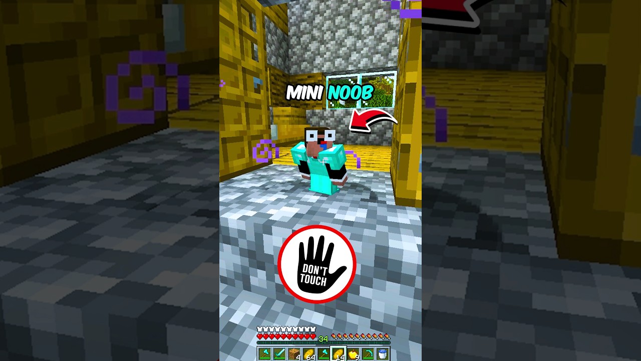 Minecraft: Noob Vs Mini Noob #shorts #hindi - Minecraft videos