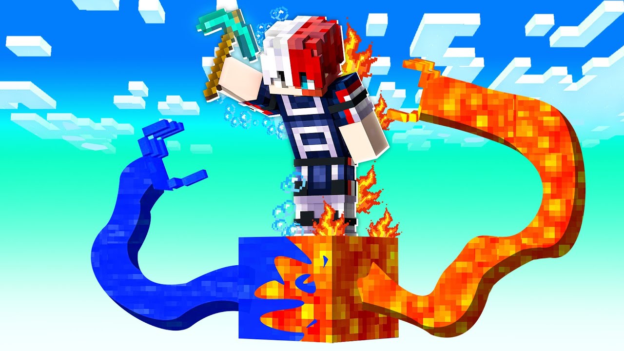 Minecraft but It's One ELEMENTAL BLOCK!! - Minecraft videos