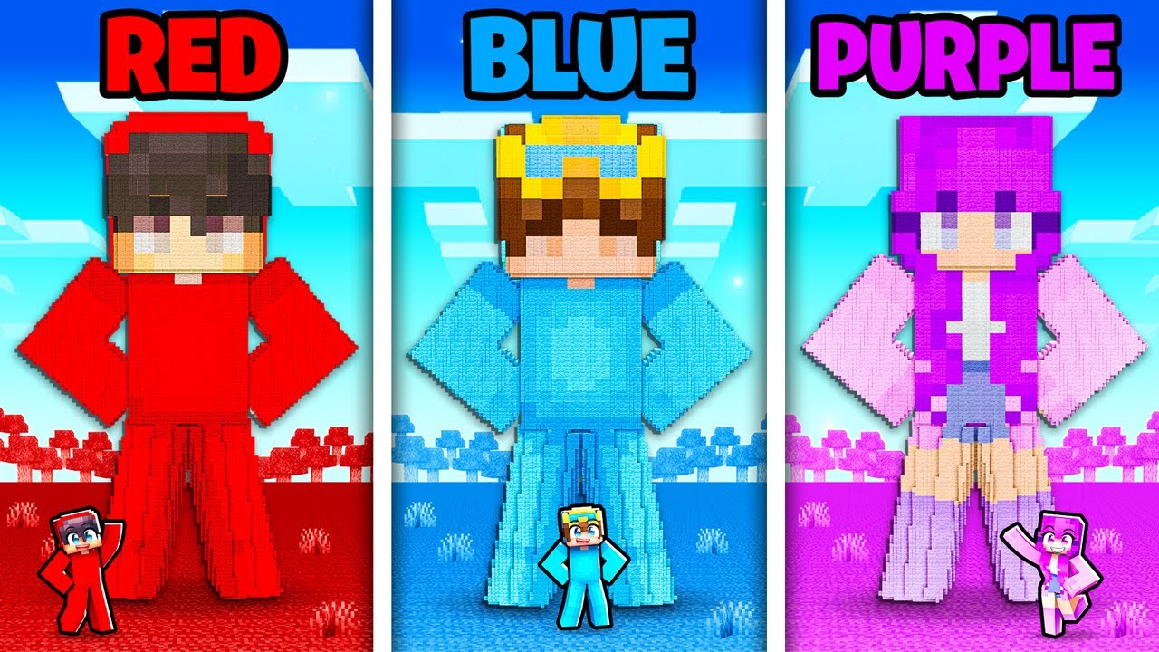 ONE COLOR FRIEND STATUES In Minecraft! - Minecraft videos