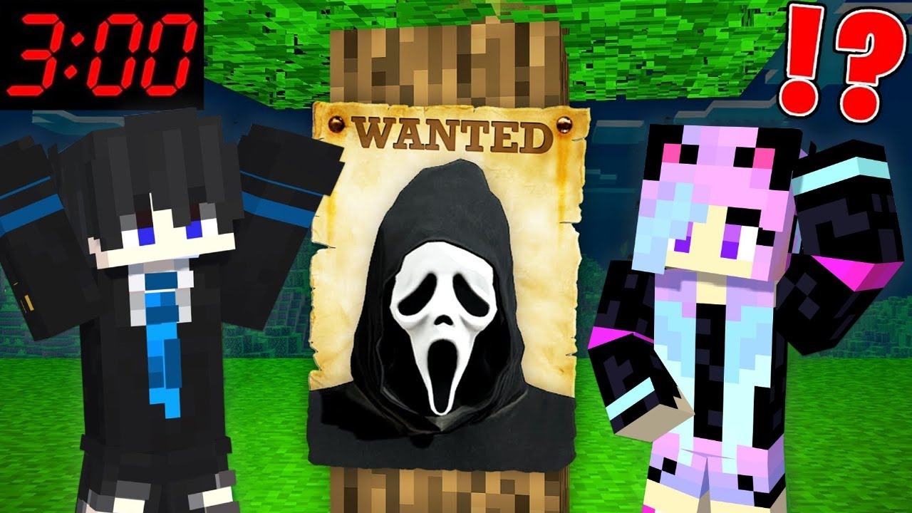 Scary GHOSTFACE From SCREAM is WANTED At Night in Minecraft - Minecraft videos