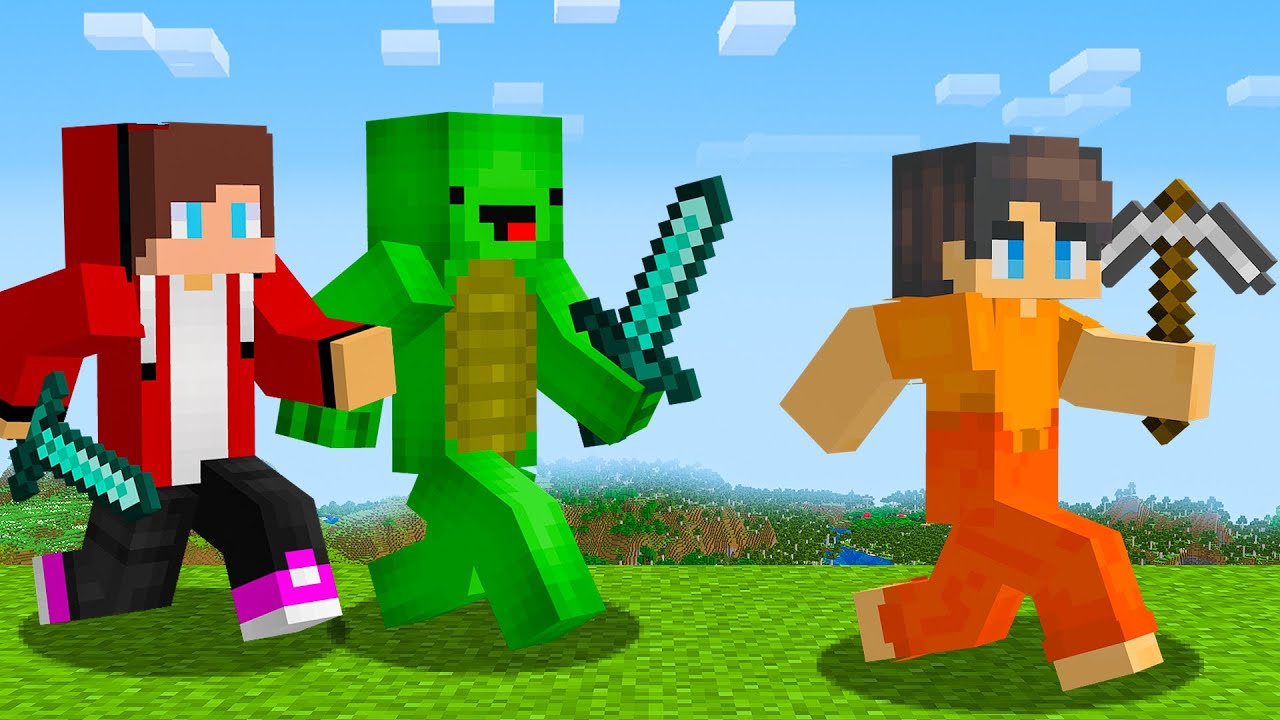 Speedrunner VS MIKEY and JJ (Maizen) Hunters in Minecraft - Minecraft videos