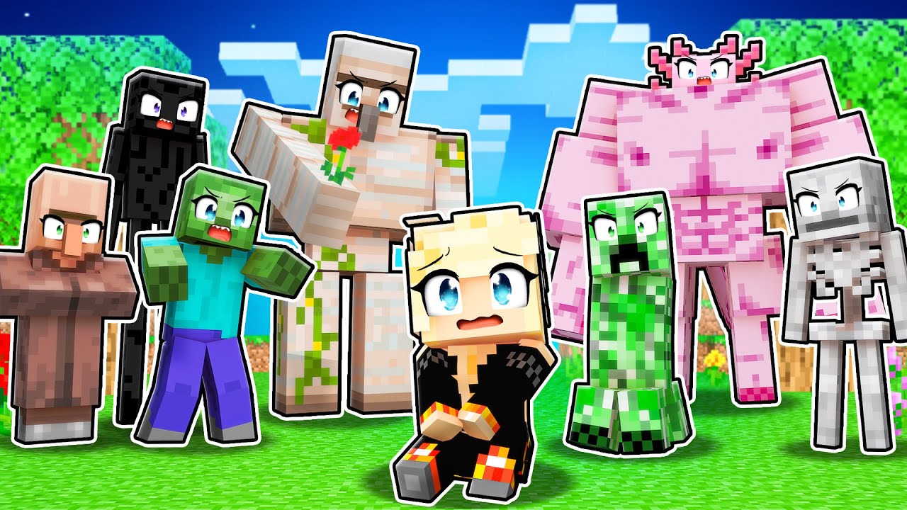 Surviving 1000 Hours as EVERY MOB in Minecraft - Minecraft videos