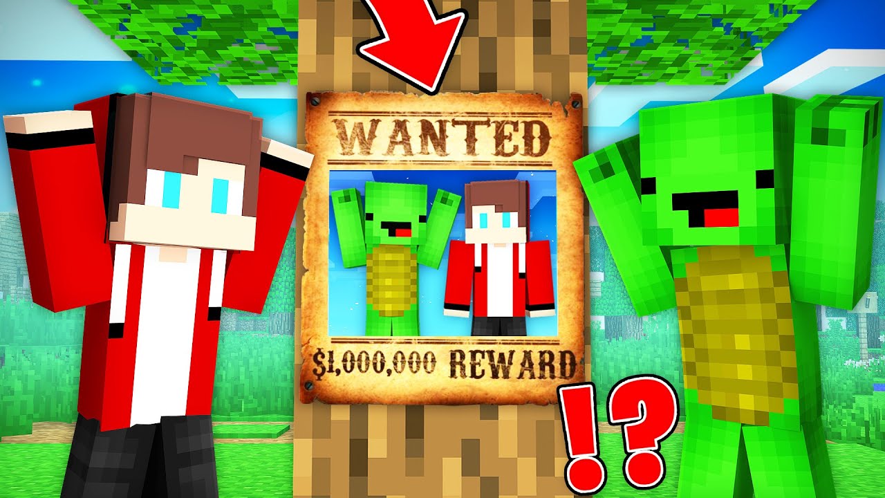 THEY ARE BEING HUNTED! JJ And Mikey ARE WANTED ALL OVER MINECRAFT ...