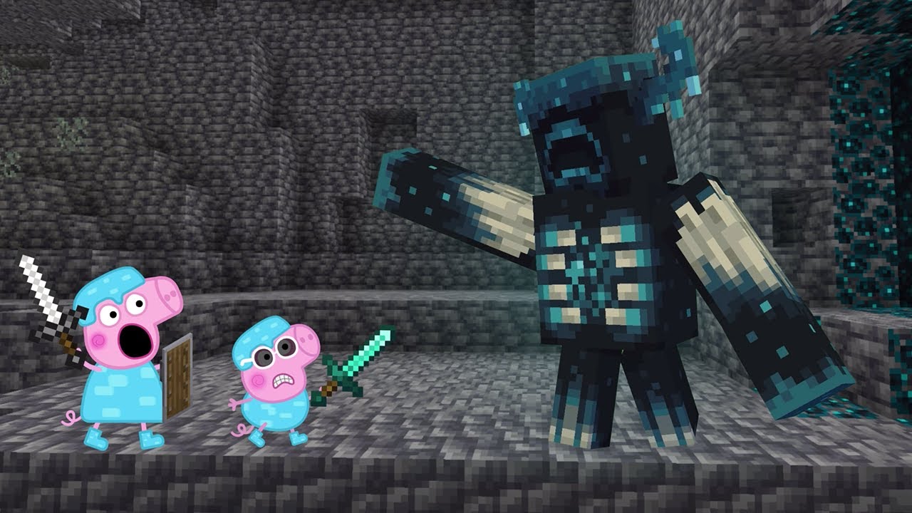 WARDEN Vs Peppa Pig In Minecraft - Minecraft videos