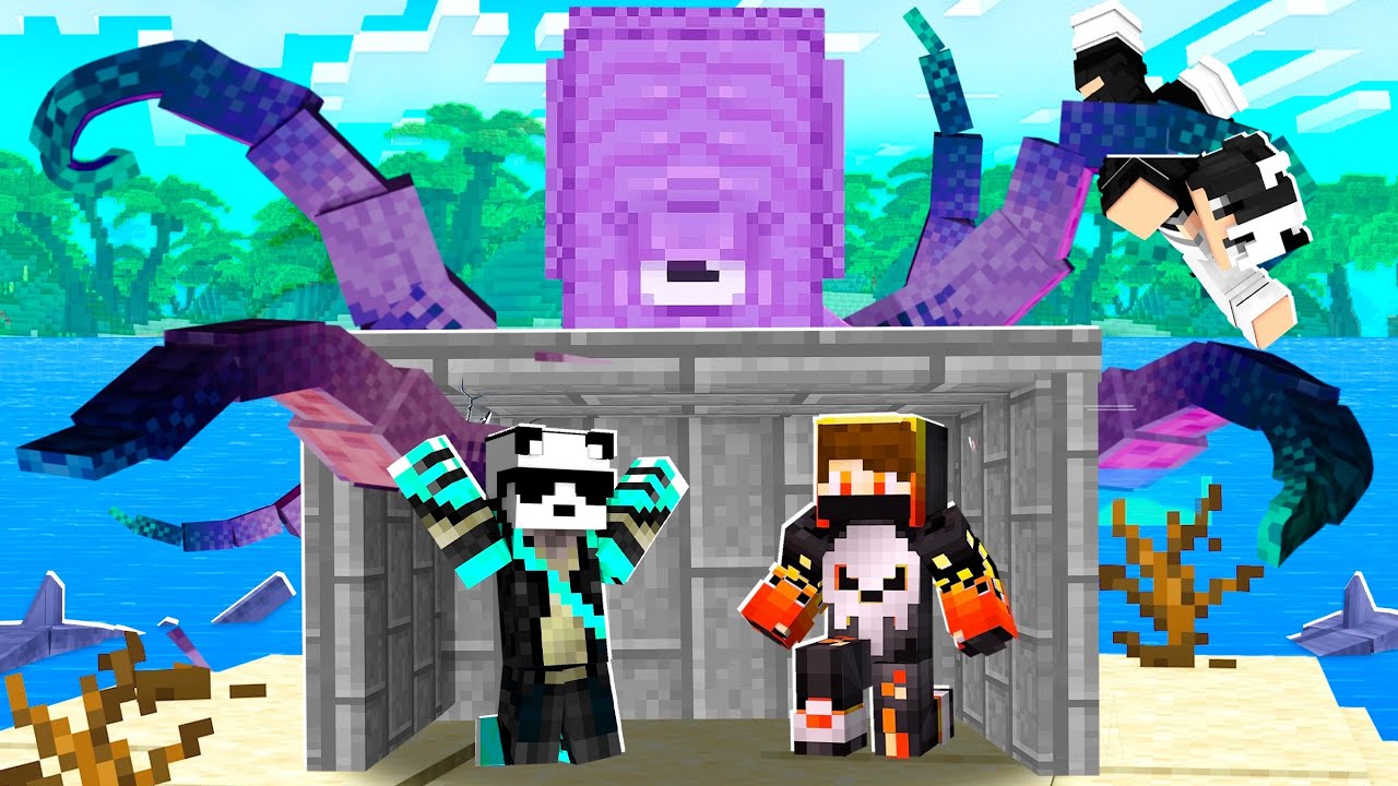 We Created Bunker to Survive KRAKEN in Minecraft - Minecraft videos