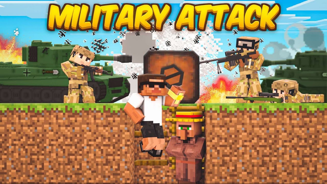 We Created Bunker to Survive Military Attack in Minecraft! - Minecraft ...