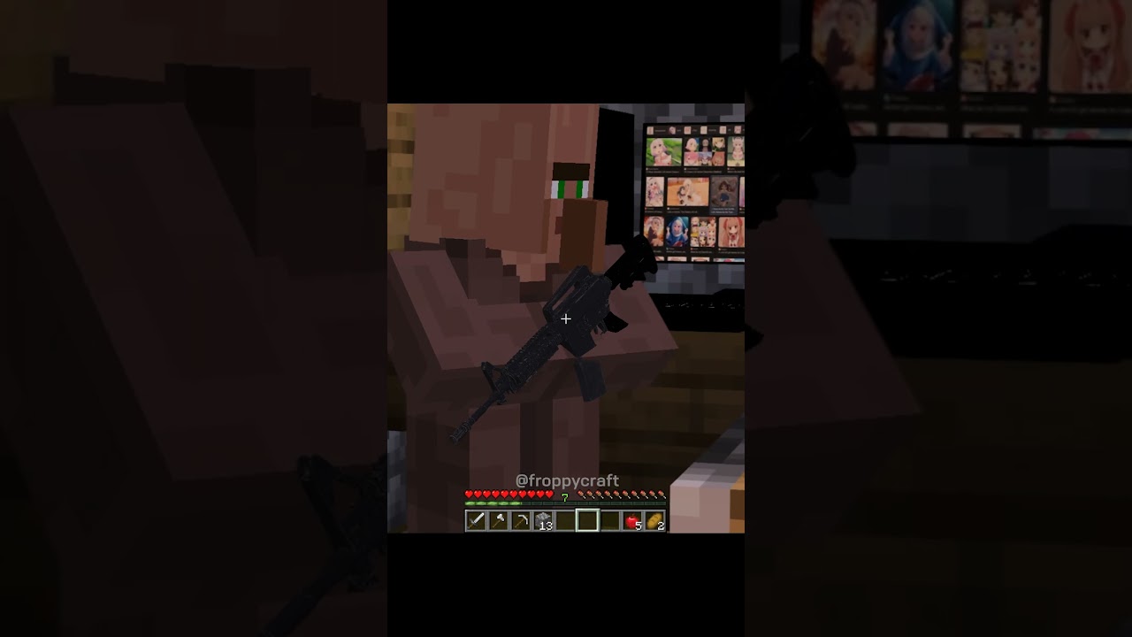 When Villagers Got Guns #minecraft #allmyfellas #villager #grox ...