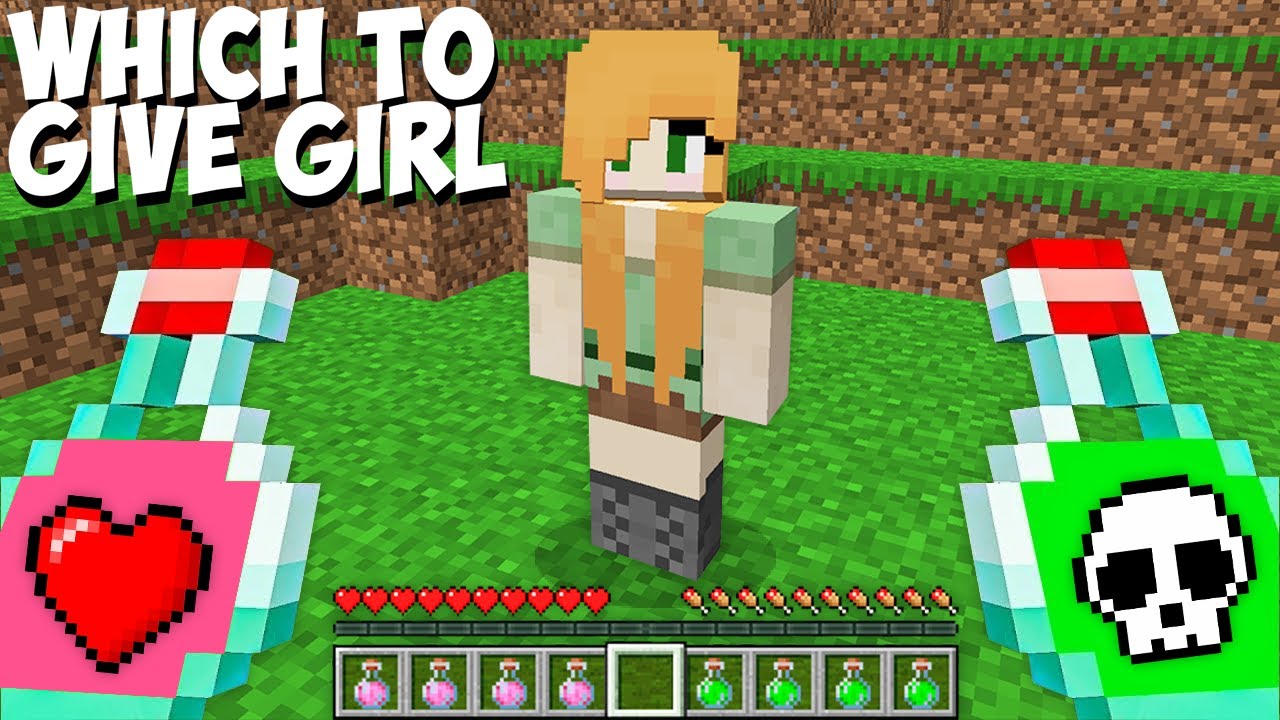 Which TO GIVE A GIRL STRANGEST POTION OR LOVE POTION in Minecraft Challenge 100% Trolling ...