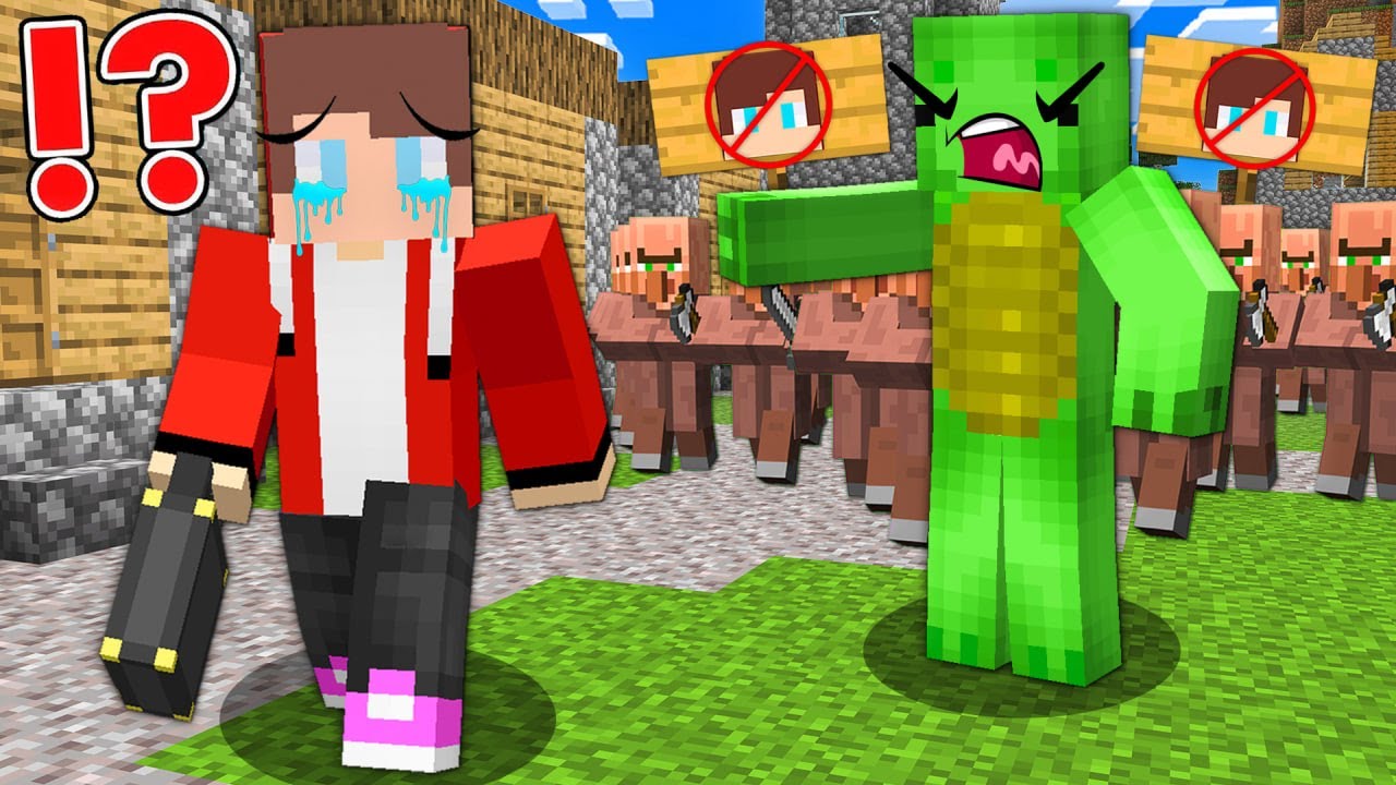 Why Did Mikey Kick JJ Out Of The Village in Minecraft Maizen? - Minecraft videos