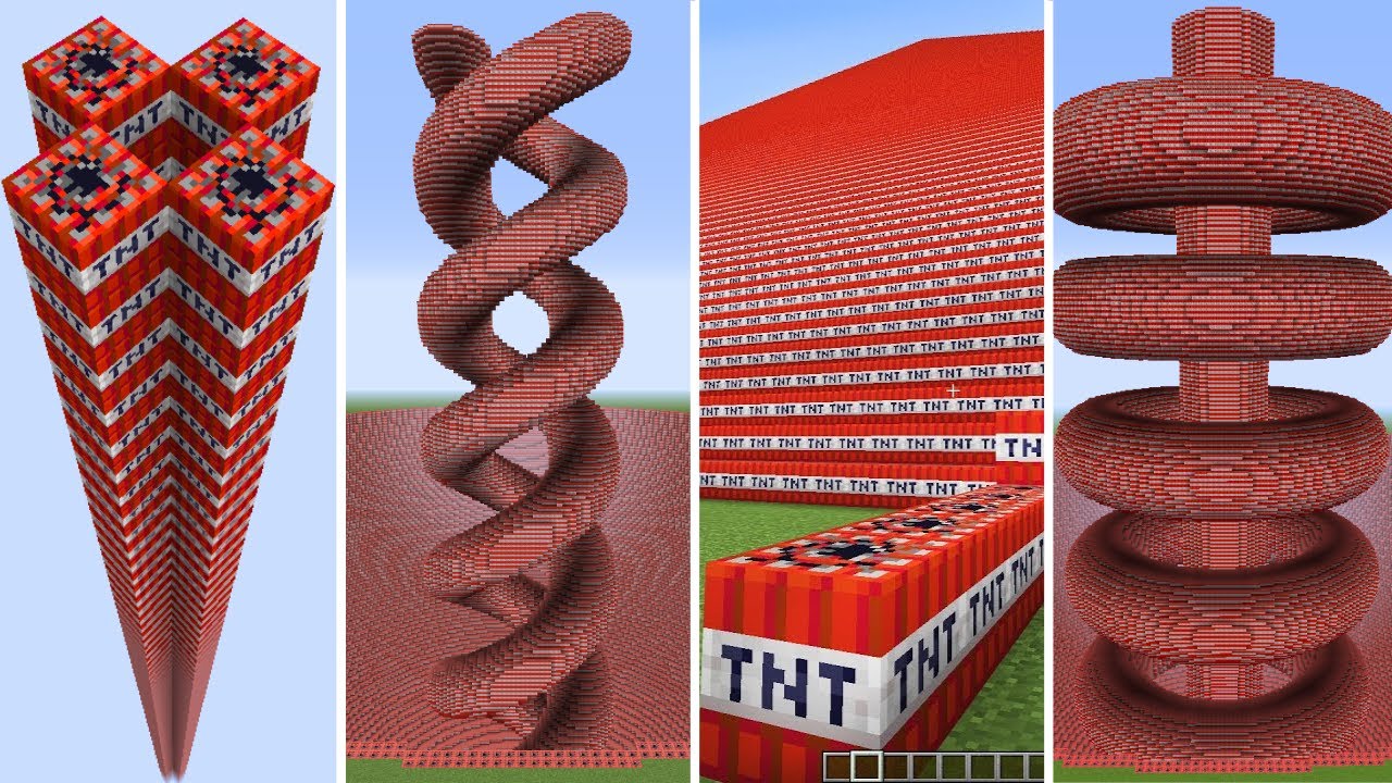 10 best minecraft tnt experiments in one video - Minecraft videos