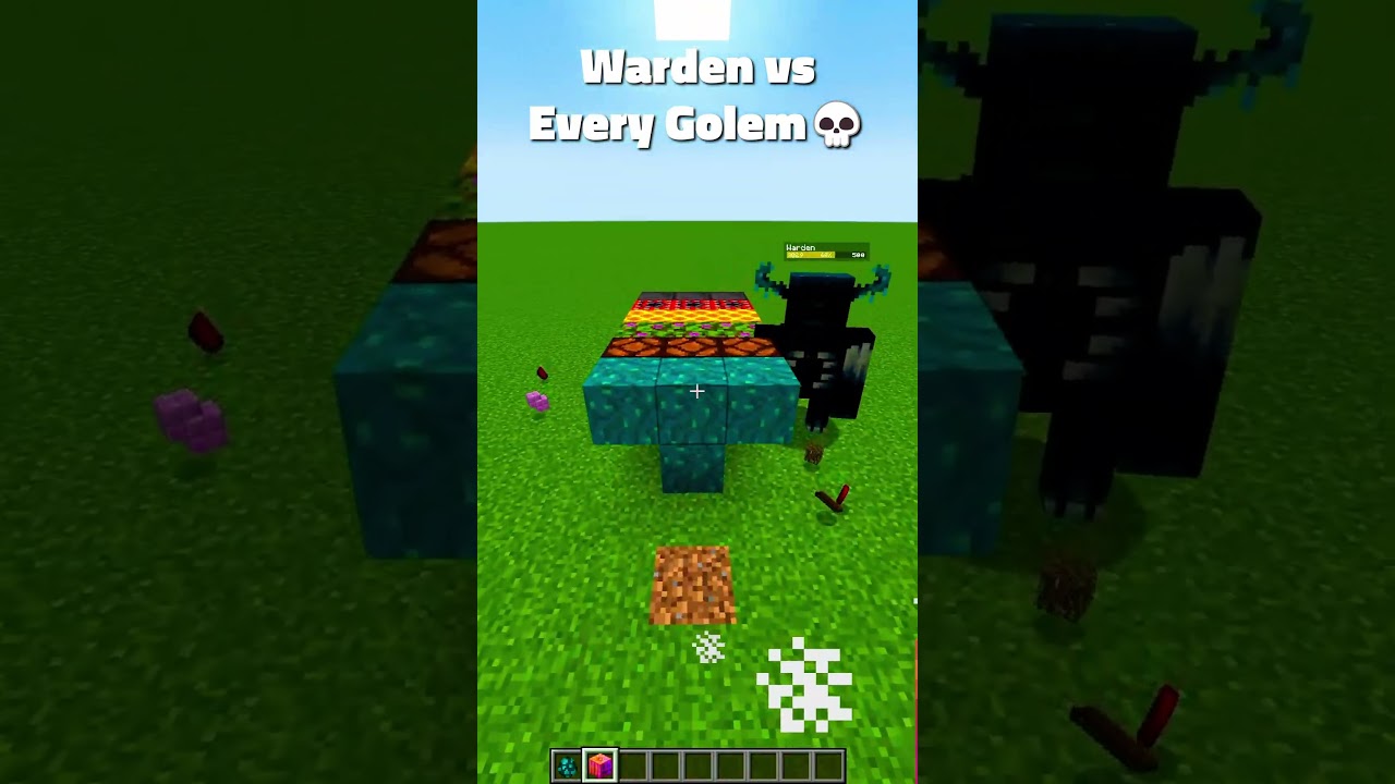Minecraft Warden vs Every Golem #minecraft #shorts - Minecraft videos