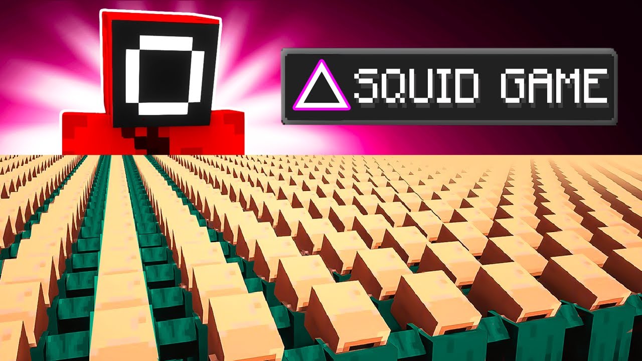456 Villagers Simulate Squid Game in Minecraft - Minecraft videos