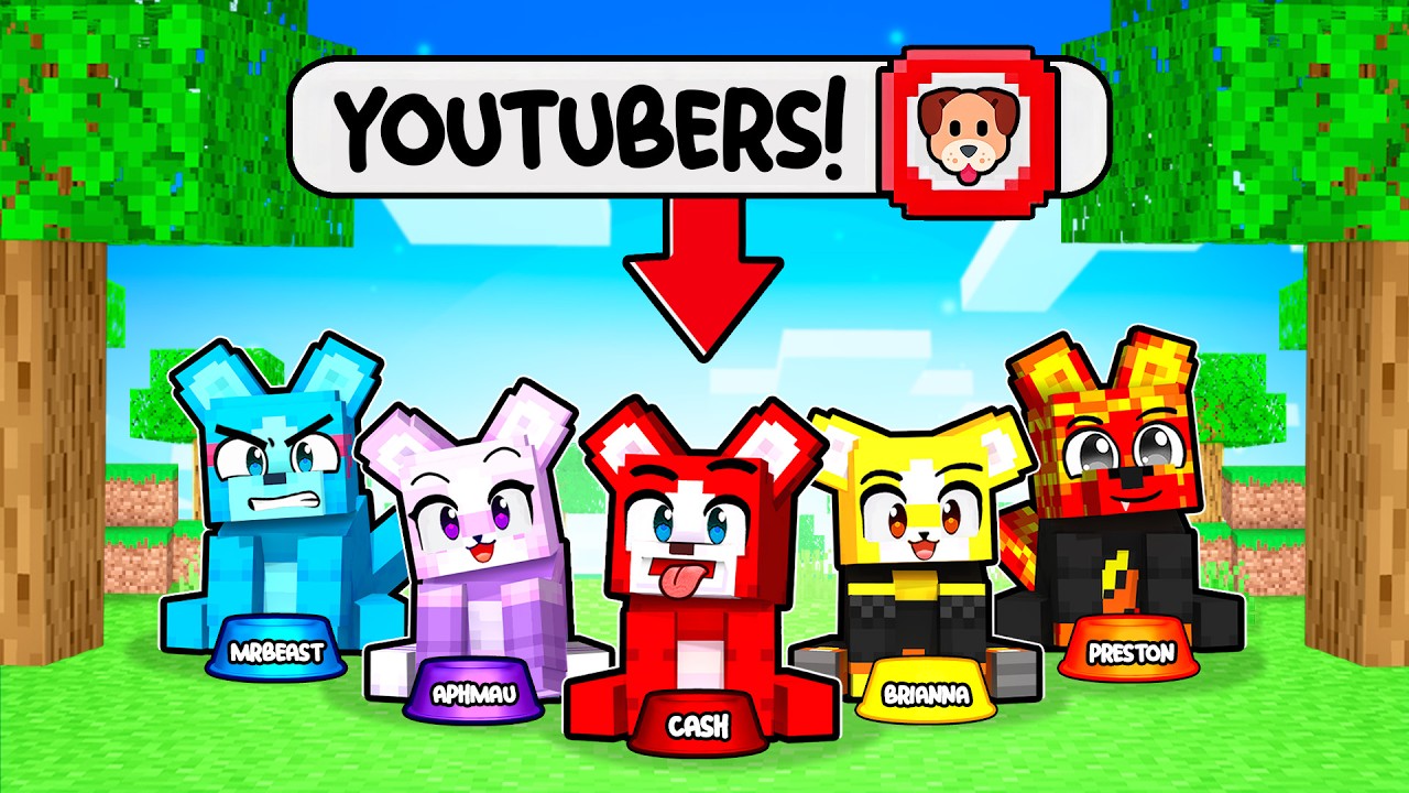 Cash Has YouTuber Pets in Minecraft! - Minecraft videos