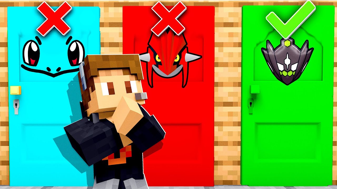 Don’t Choose the Wrong DOOR in Minecraft Pokemon! (impossible) - Minecraft videos