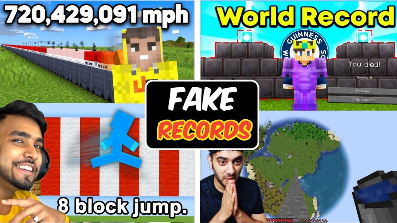Fake world records in Indian Minecraft community - Minecraft videos