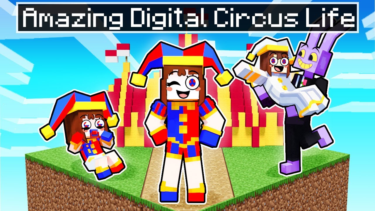 Having a DIGITAL CIRCUS LIFE in Minecraft! - Minecraft videos