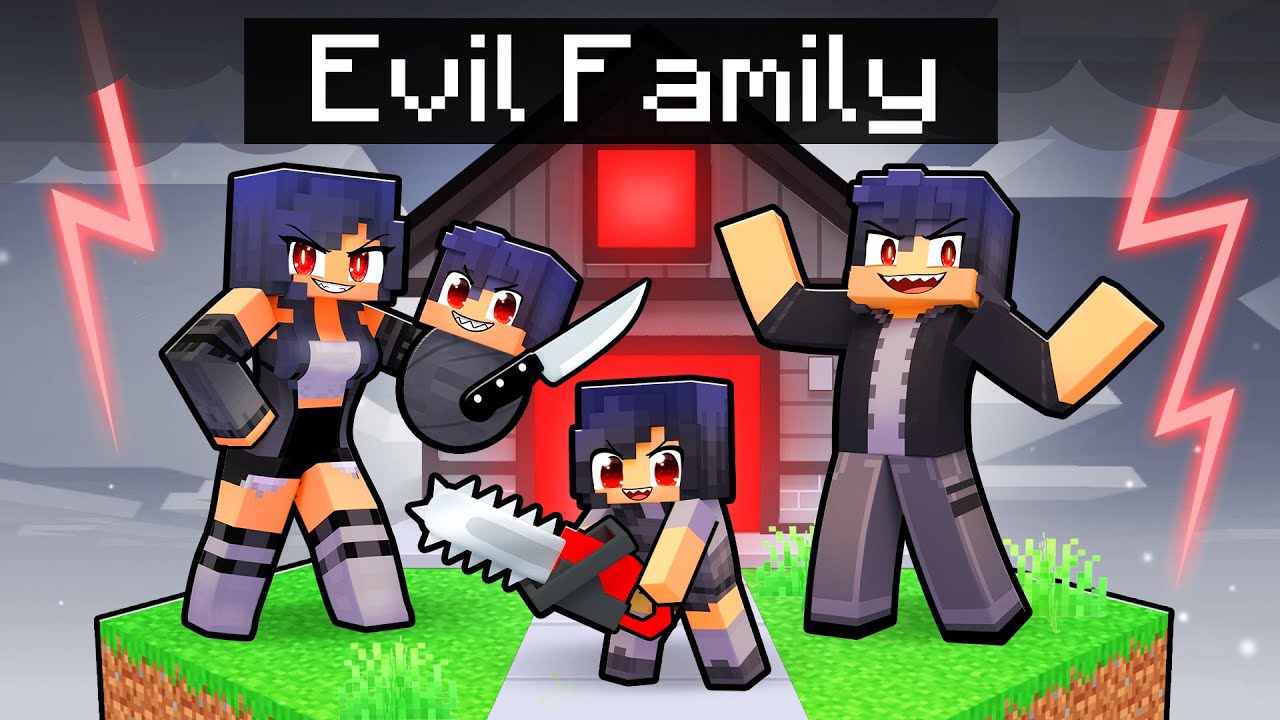 Having an EVIL FAMILY in Minecraft! - Minecraft videos