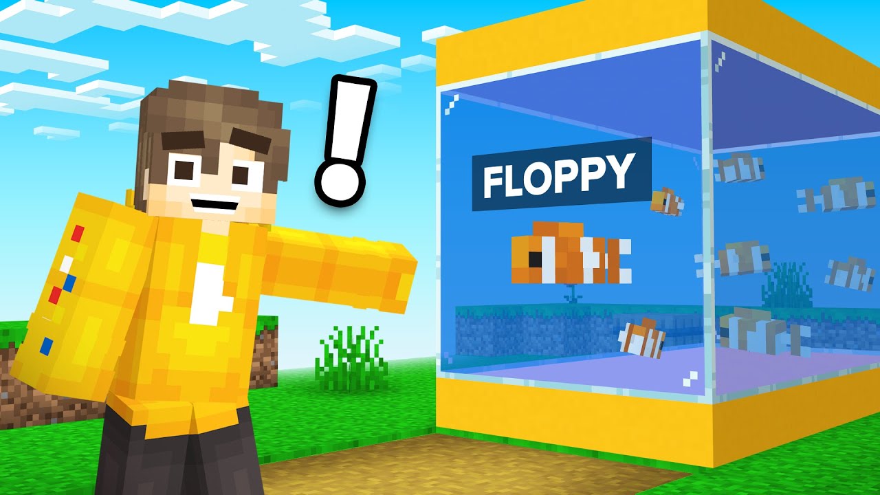 I BUILT A GIANT AQUARIUM For FLOPPY In Squid Island! (Minecraft ...
