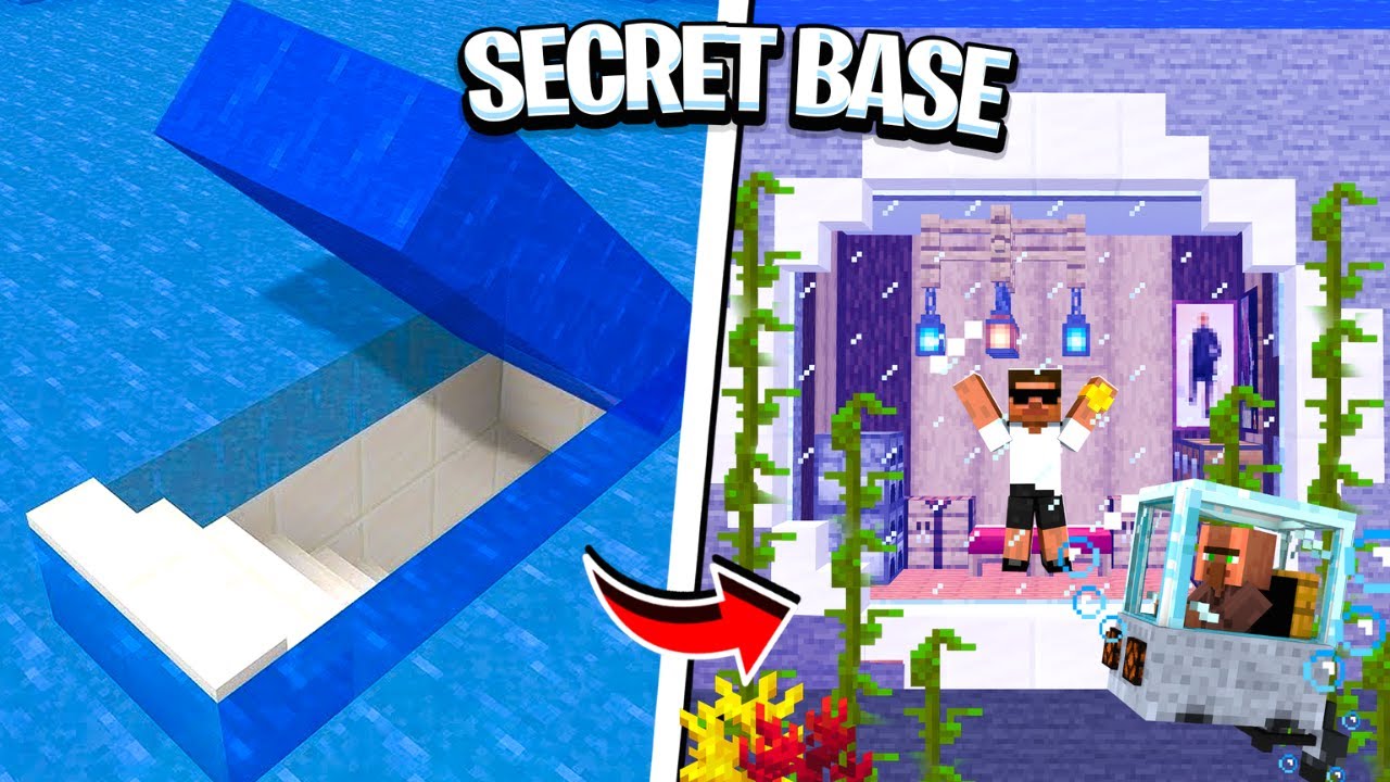 I Build A Modern Underwater Secret Base in Minecraft ! - Minecraft videos