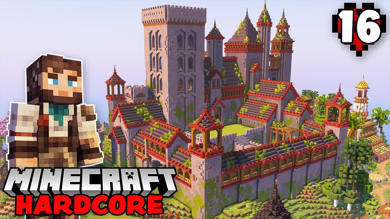 I Built a MEDIEVAL ISLAND CASTLE in Minecraft Hardcore 1.20 Survival ...