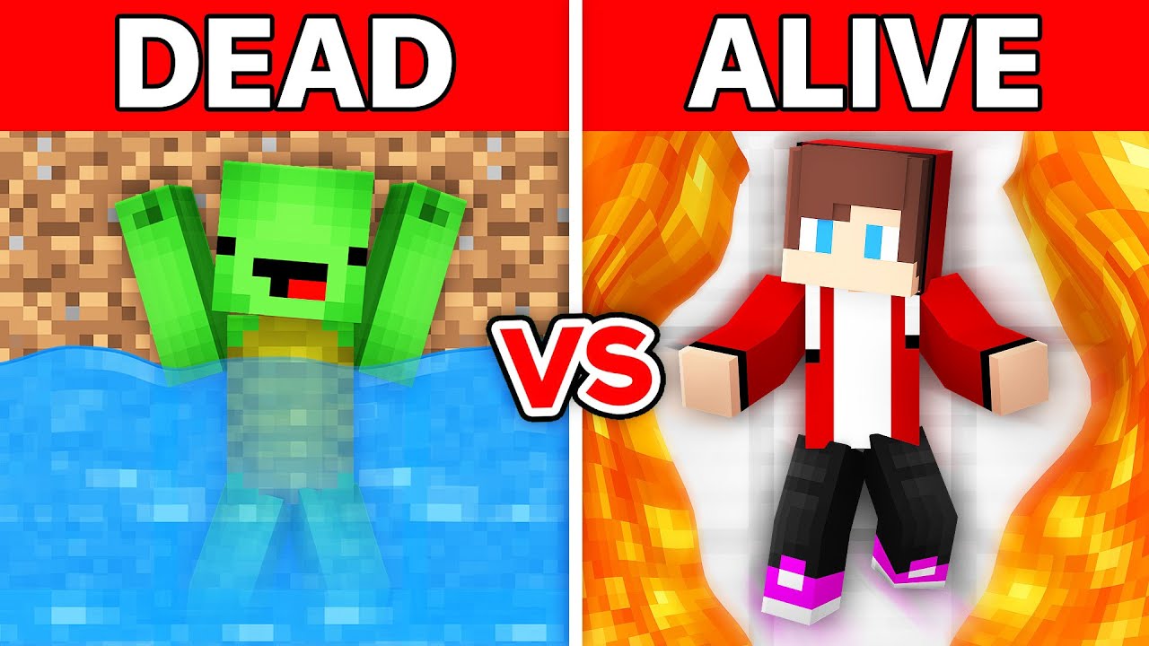 JJ And Mikey CHOOSE Who is STRONGER WATER MAN vs LAVA MAN in Minecraft Maizen - Minecraft videos