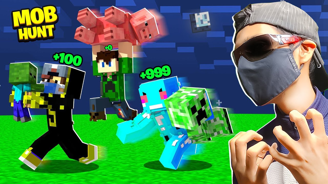 MOB HUNT CHALLENGE In Minecraft Ft. @YesSmartyPie @ezio18rip - Minecraft videos
