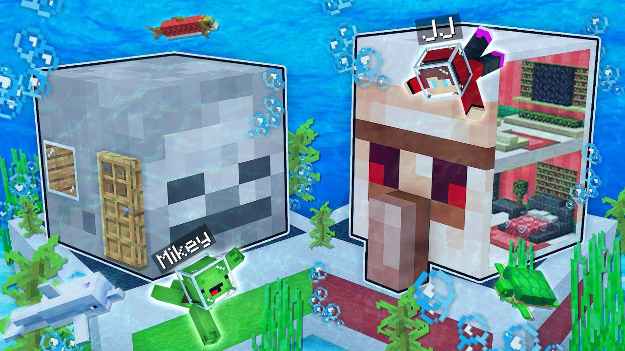 Mikey vs JJ UNDERWATER Mob House Battle in Minecraft! (Maizen ...