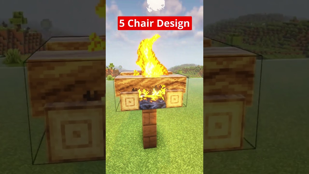 Minecraft 5+ Chair Design #shorts - Minecraft videos