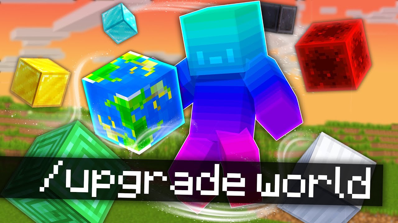 Minecraft Manhunt, But I Can Upgrade The World... - Minecraft videos