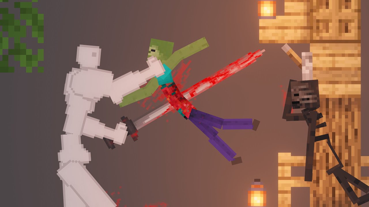 Minecraft Mobs Attack People in People Playground (Part 2) - Minecraft ...