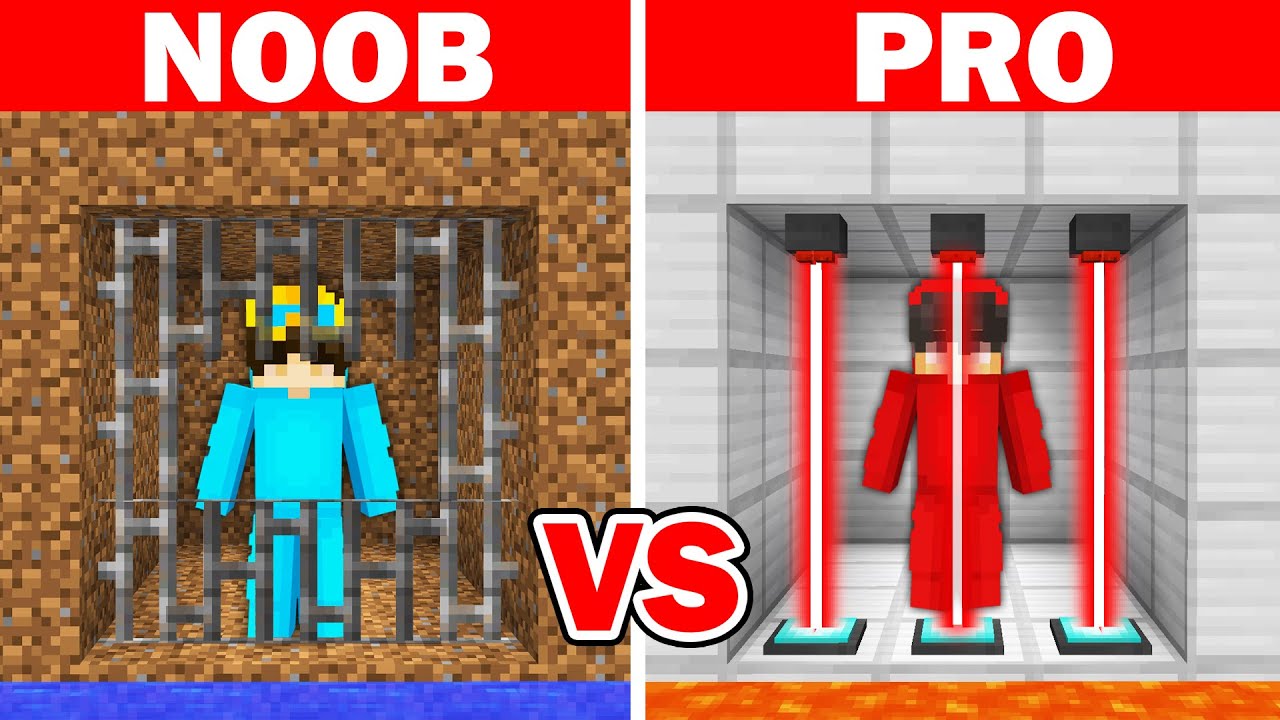Minecraft NOOB vs PRO: SAFEST SECURITY PRISON BUILD CHALLENGE - Minecraft videos